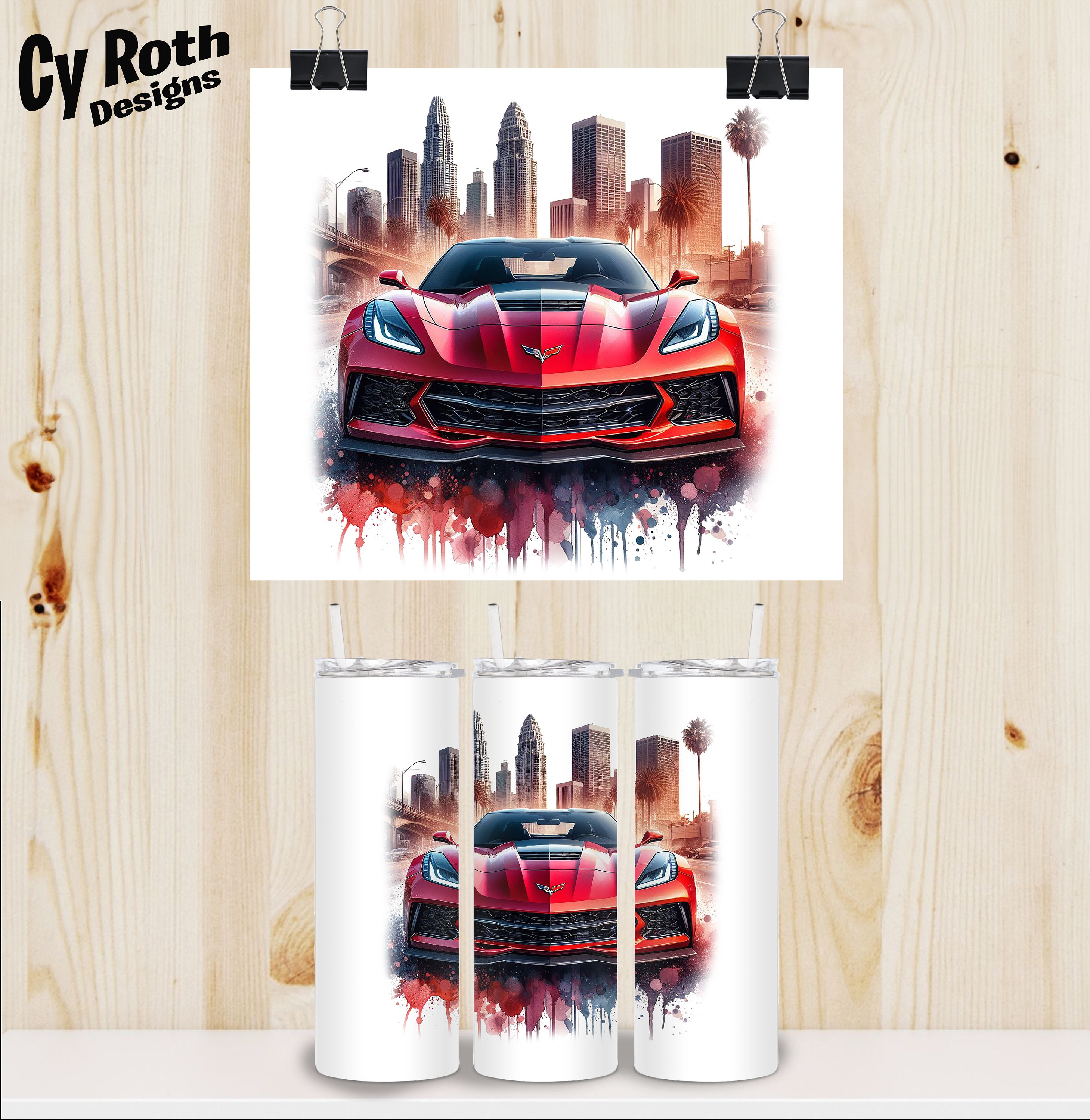 2023 Chevy Corvette Color Sublimation DTF DTG Print File and BONUS ...