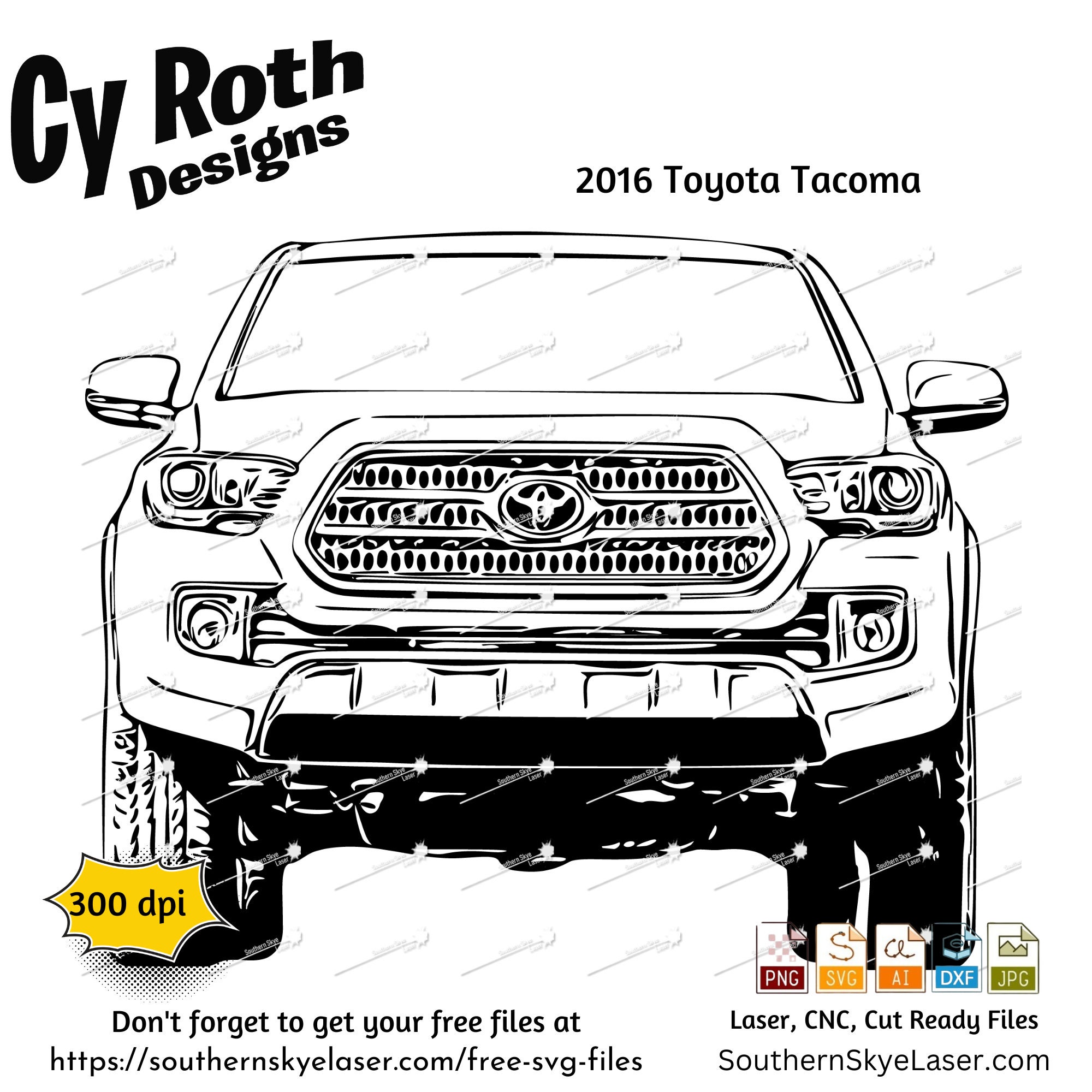 2016 Toyota Tacoma Svg Png Jpg Ai Dxf File - Etsy