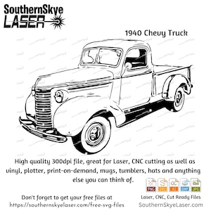 1940 Chevy Truck Svg Png Jpg Ai Dxf File - Etsy