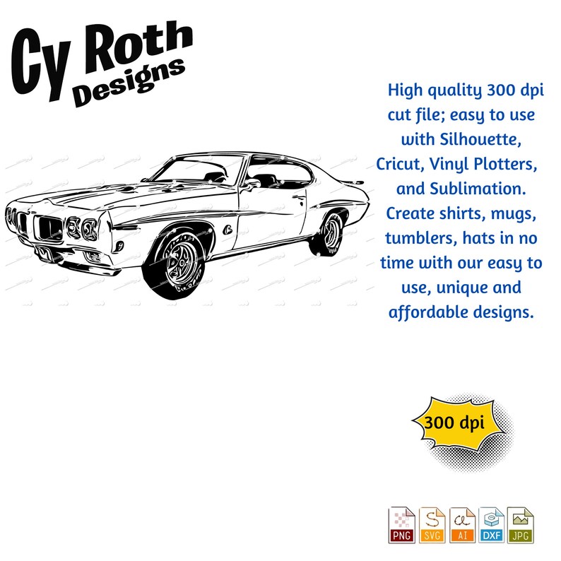 1970 Pontiac GTO Svg Png Jpg Ai Dxf File, Muscle Car Svg - Etsy