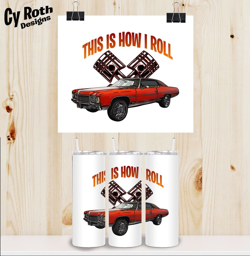 1971 Chevy Impala Color Sublimation DTF DTG Print File and BONUS ...