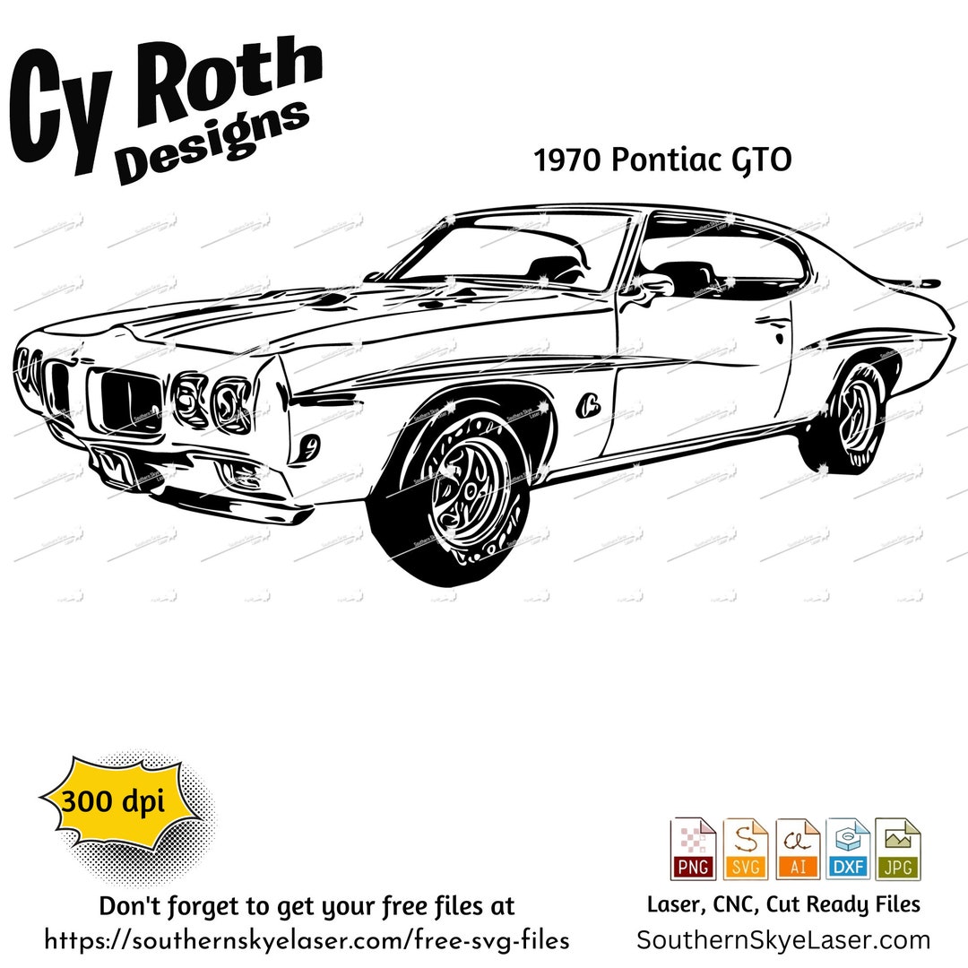 1970 Pontiac GTO Svg Png Jpg Ai Dxf File, Muscle Car Svg - Etsy