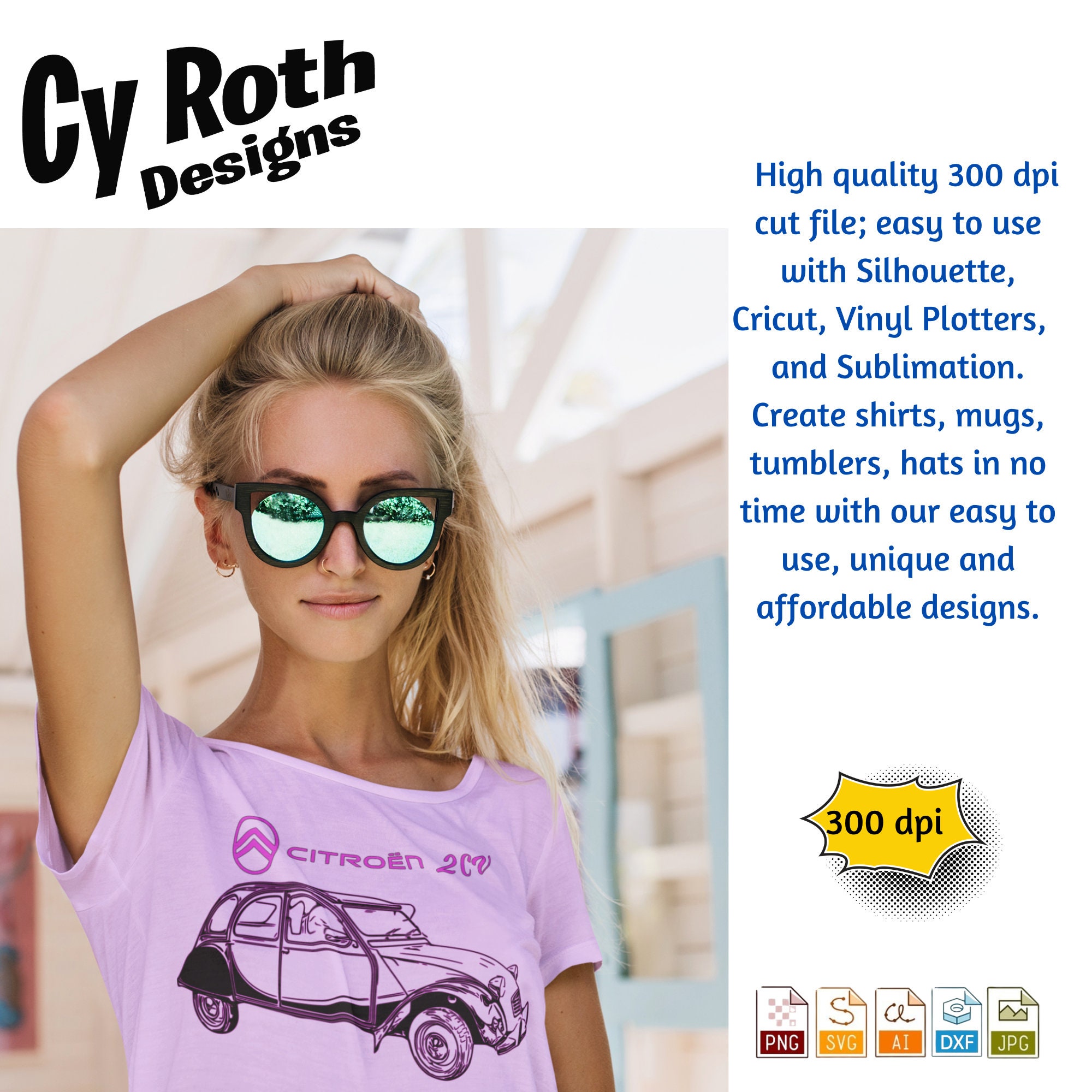 1984 Citroen 2CV Svg Png Jpg Ai Dxf File, Vintage Car Svg, Classic Car ...