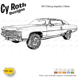 1971 Chevy Impala SVG: Classic Low Rider Car (digital Files) - Etsy