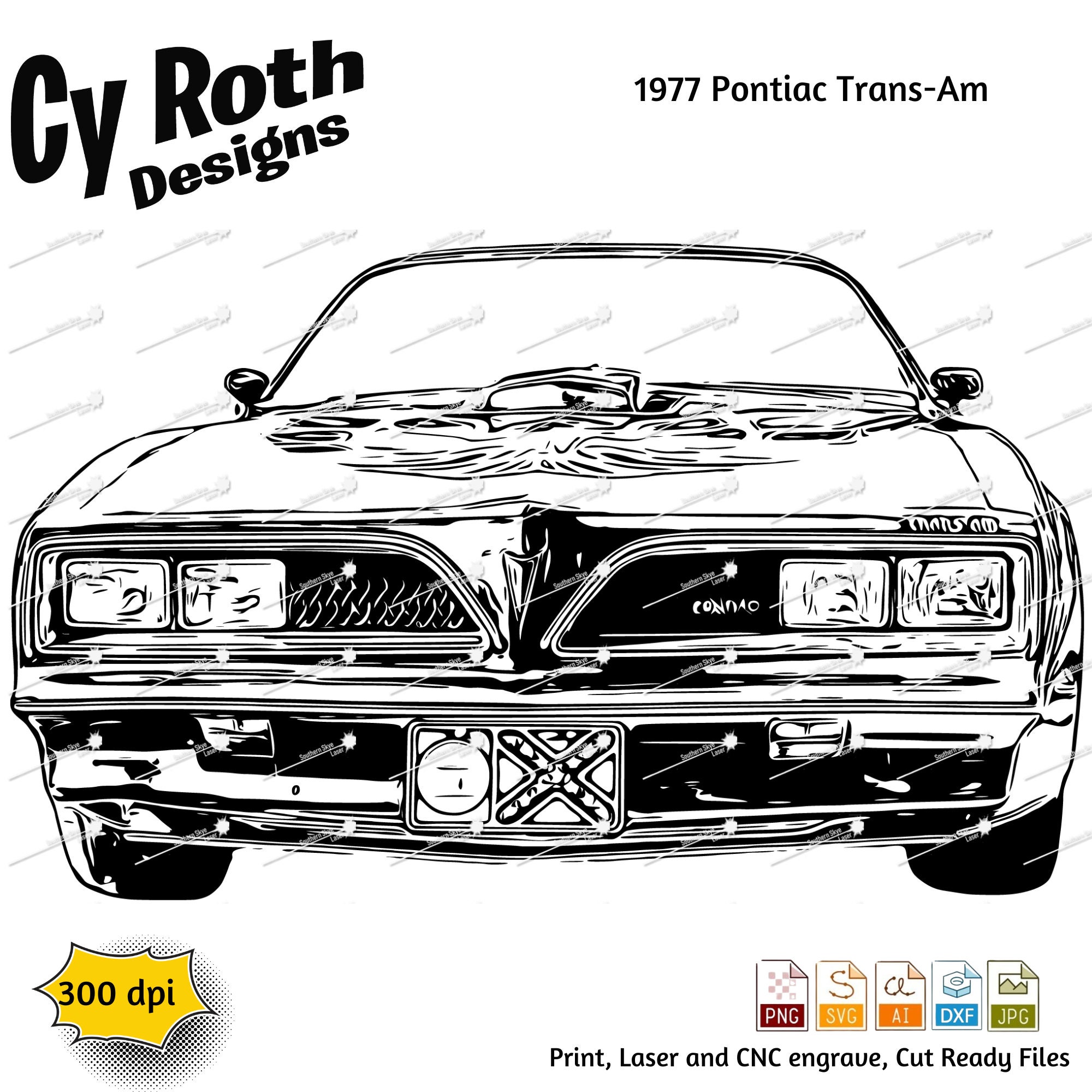 1977 Pontiac Trans Am Svg Png Jpg Ai Dxf File, Classic Car Svg - Etsy