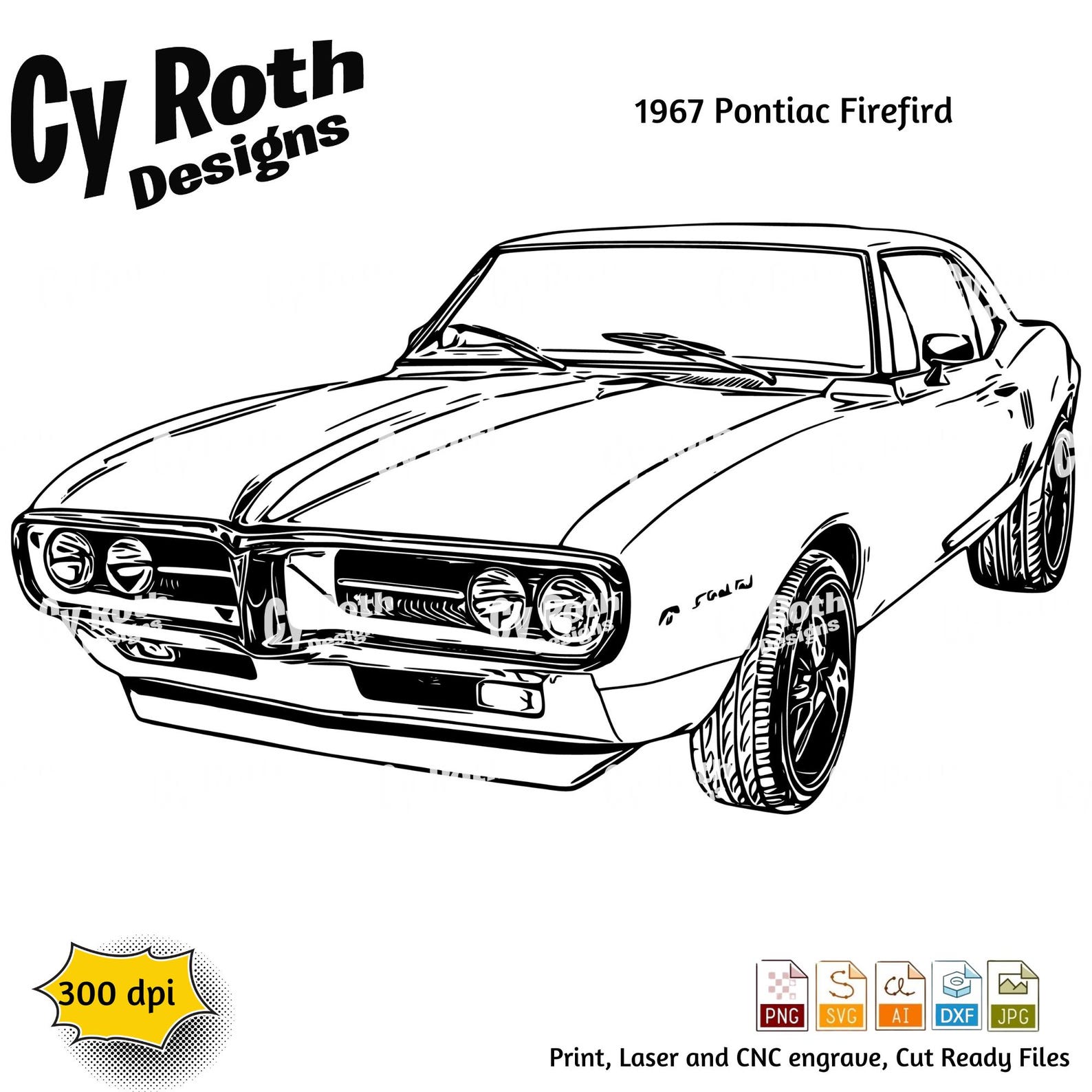 1967 Pontiac Firebird Svg Png Jpg Ai Dxf File, Muscle Car Svg - Etsy Canada
