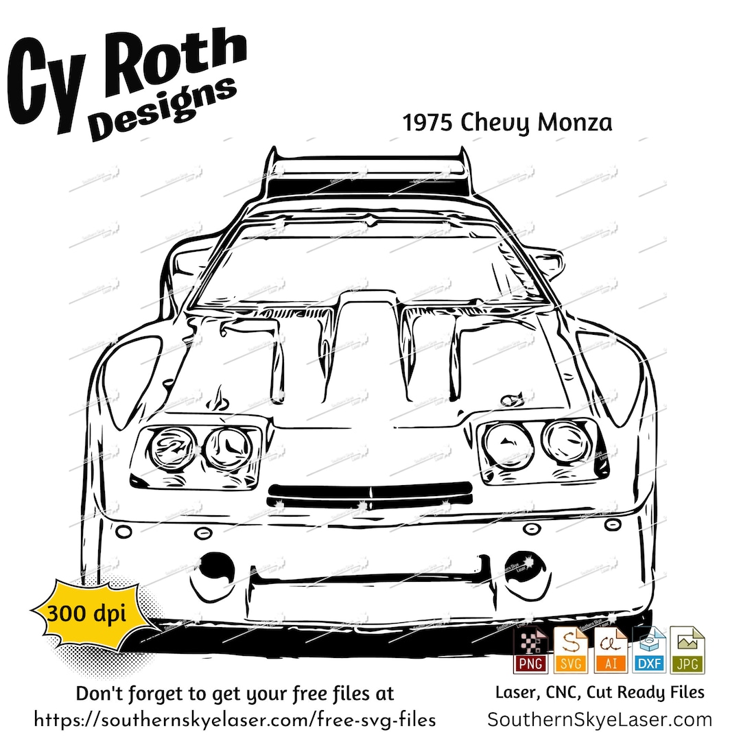 1975 Chevy Monza Svg Png Jpg Ai Dxf File, Race Car Svg - Etsy