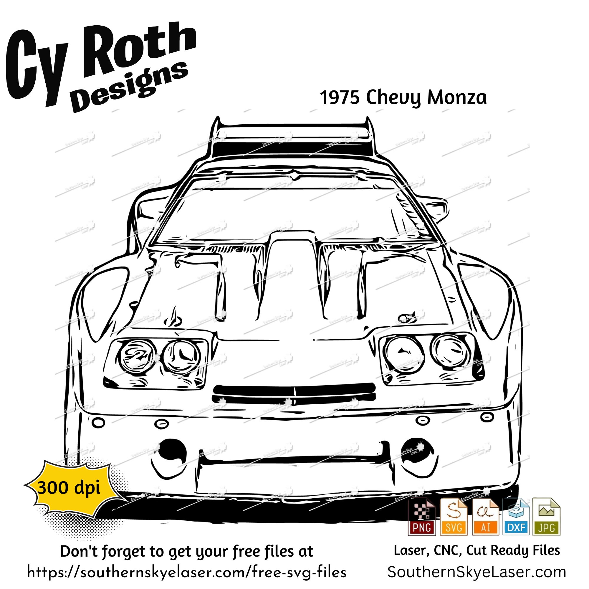 1975 Chevy Monza Svg Png Jpg Ai Dxf File, Race Car Svg - Etsy