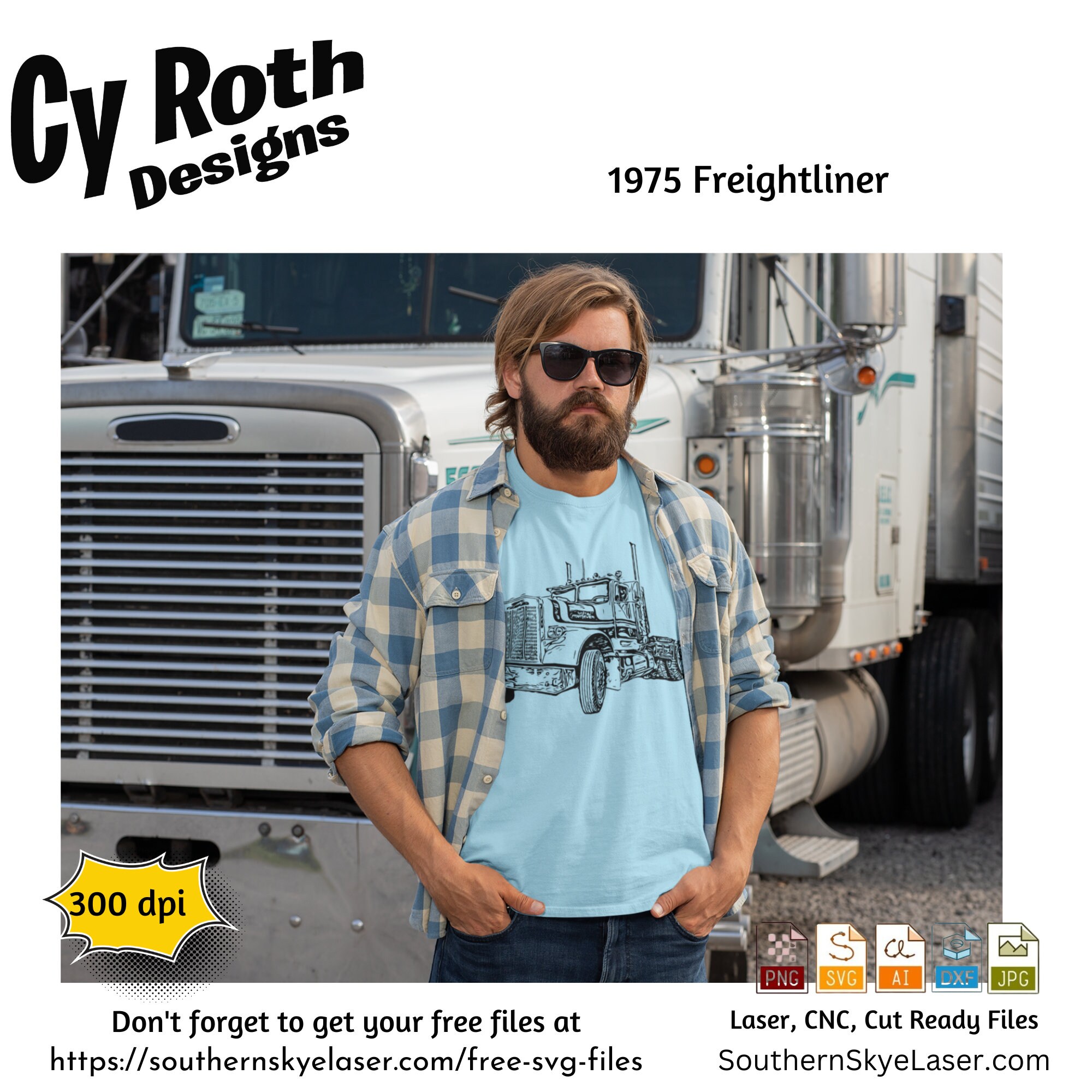 1975 Freightliner Svg Png Jpg Ai Dxf Dtf Cut Print File - Etsy