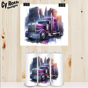 1991 Peterbilt Color Sublimation DTF DTG Print File and BONUS Tumbler ...