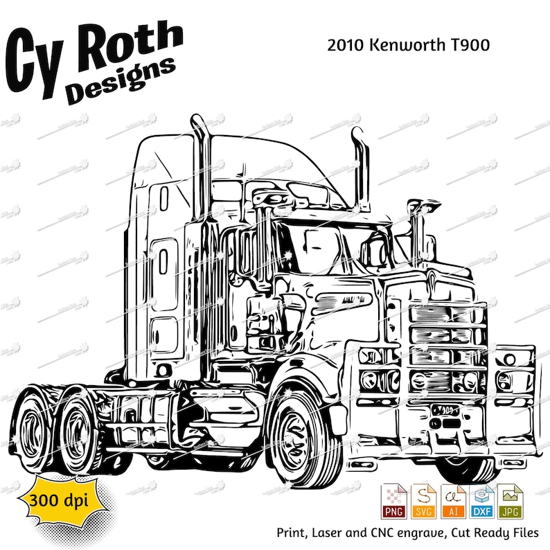 2010 Kenworth Svg Png Jpg Ai Dxf File, Trucking Svg - Etsy