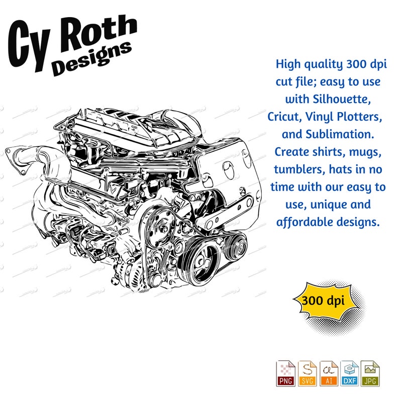 2020 Corvette Engine Svg Png Jpg Ai Dxf File - Etsy