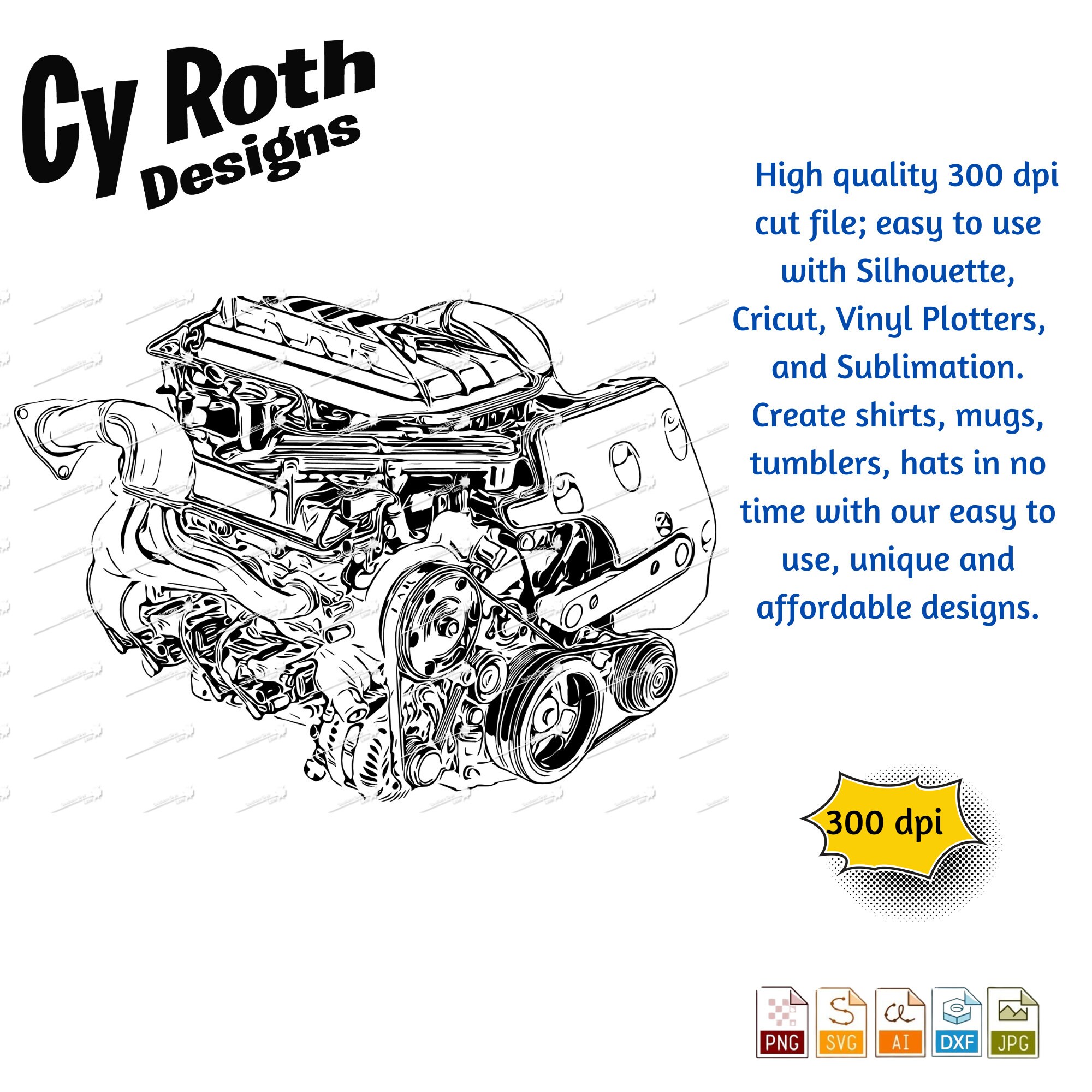 2020 Corvette Engine Svg Png Jpg Ai Dxf File - Etsy