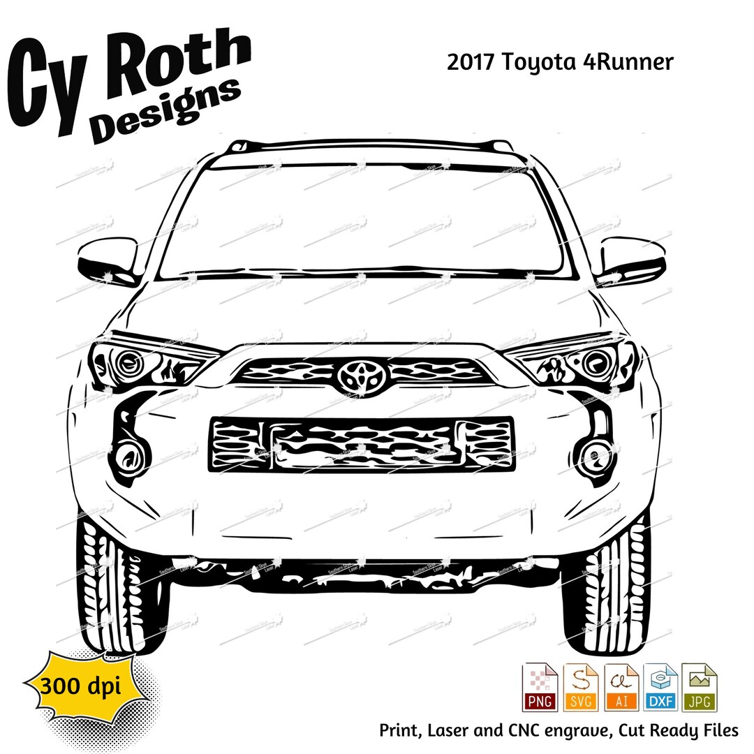 2017 Toyota 4runner SVG: Truck 4x4 Vector Files (digital Download) - Etsy