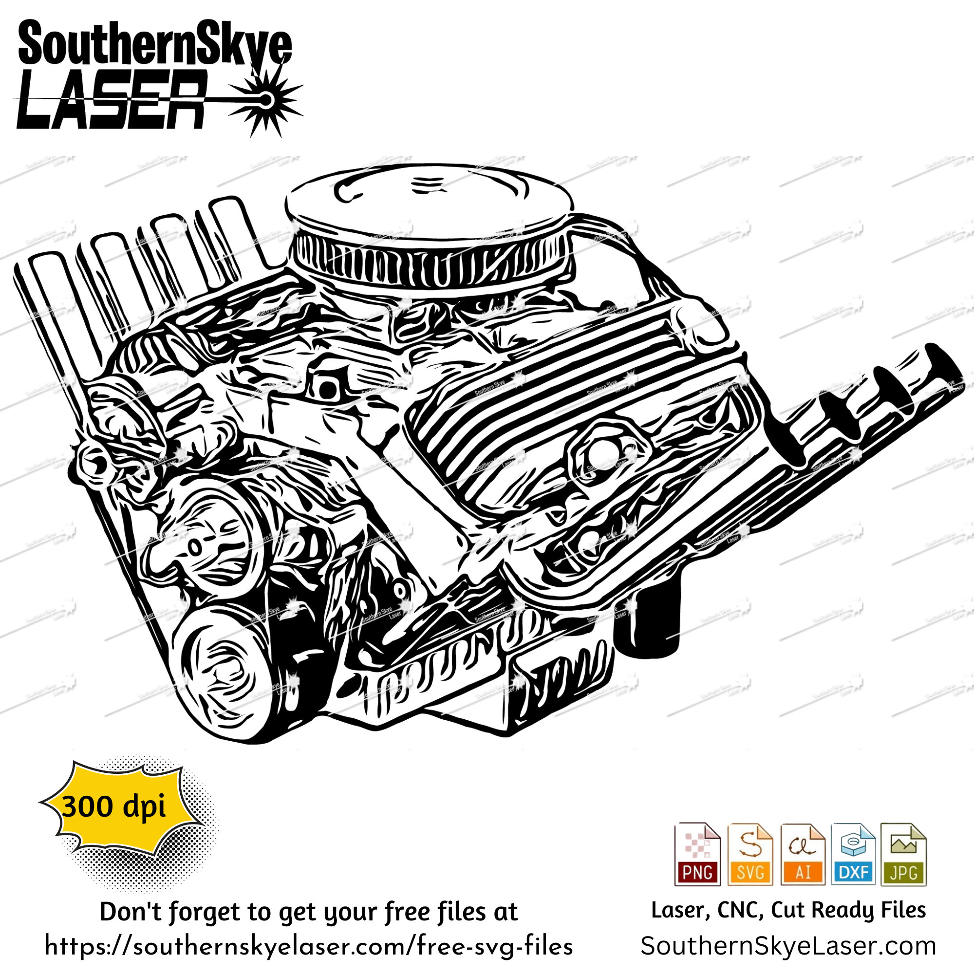 V8 Engine Svg Png Jpg Ai Dxf File - Etsy