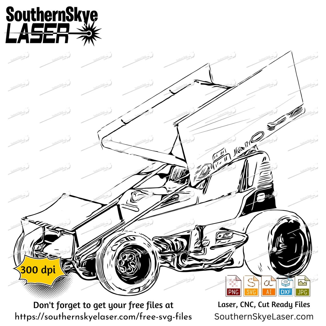 Sprint Car Svg Png Jpg Ai Dxf File - Etsy
