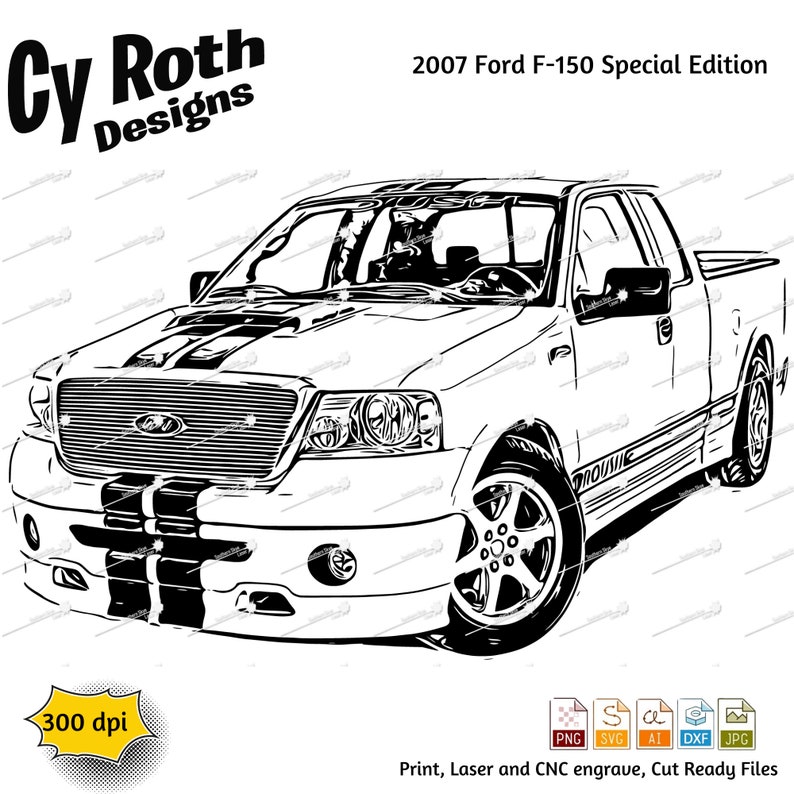 2007 Ford F-150 Svg Png Jpg Ai Dxf File, Classic Truck Svg - Etsy Australia