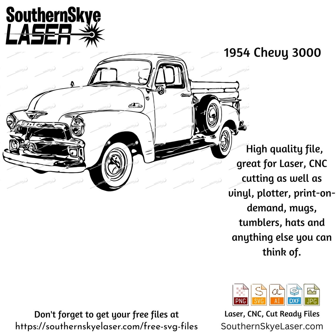 1954 Chevy 3000 Truck Svg Png Cut File - Etsy