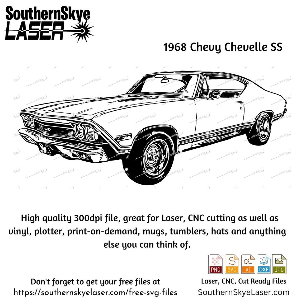 1968 Chevy Chevelle Svg Png Cut File - Etsy