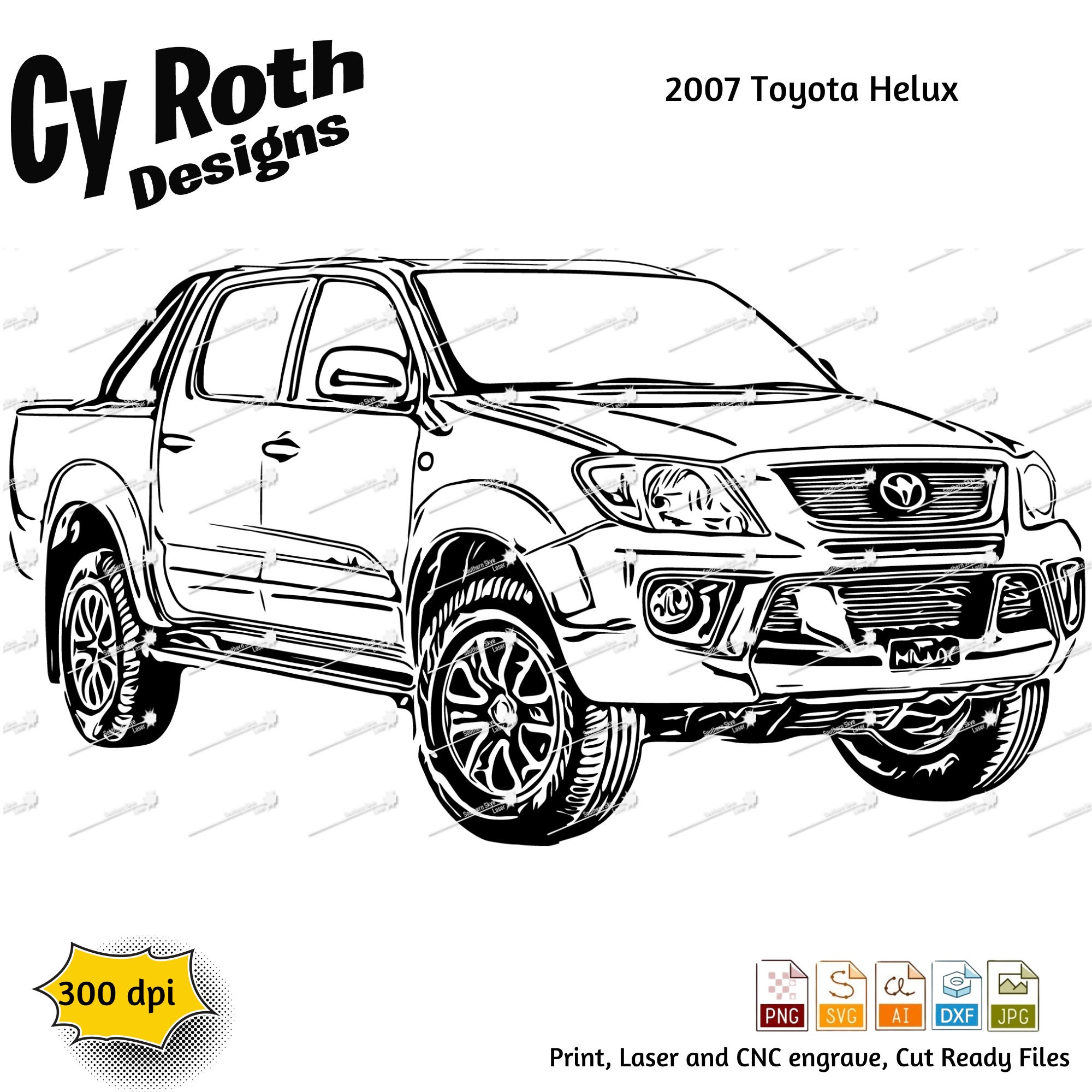 2007 Toyota Helux Svg Png Jpg Ai Dxf File, Classic Truck Svg - Etsy ...