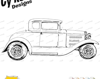 Model A Svg, Eps, Ai, Svg, Dxf Files - Etsy
