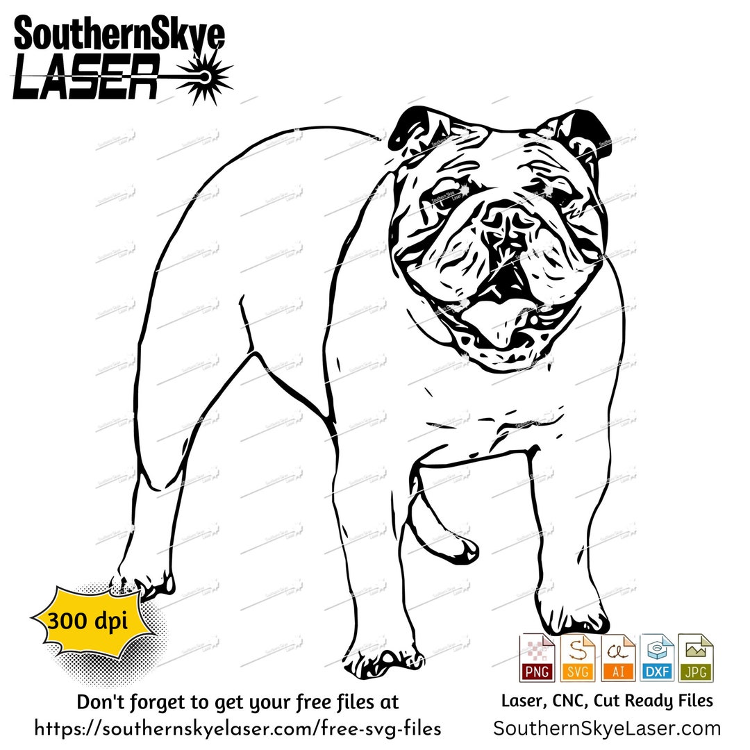 Bulldog Svg Png Jpg Ai Dxf File - Etsy