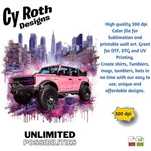 2024 Ford Bronco Sublimation Wall Art 20oz Skinny Tumbler PNG JPG File ...