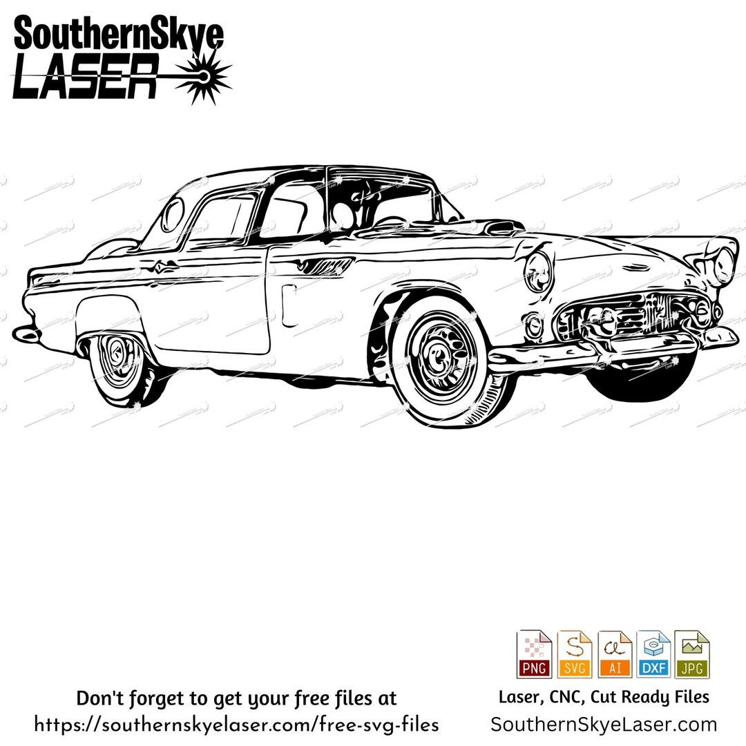 1956 Ford Thunderbird Svg Png Cut File - Etsy