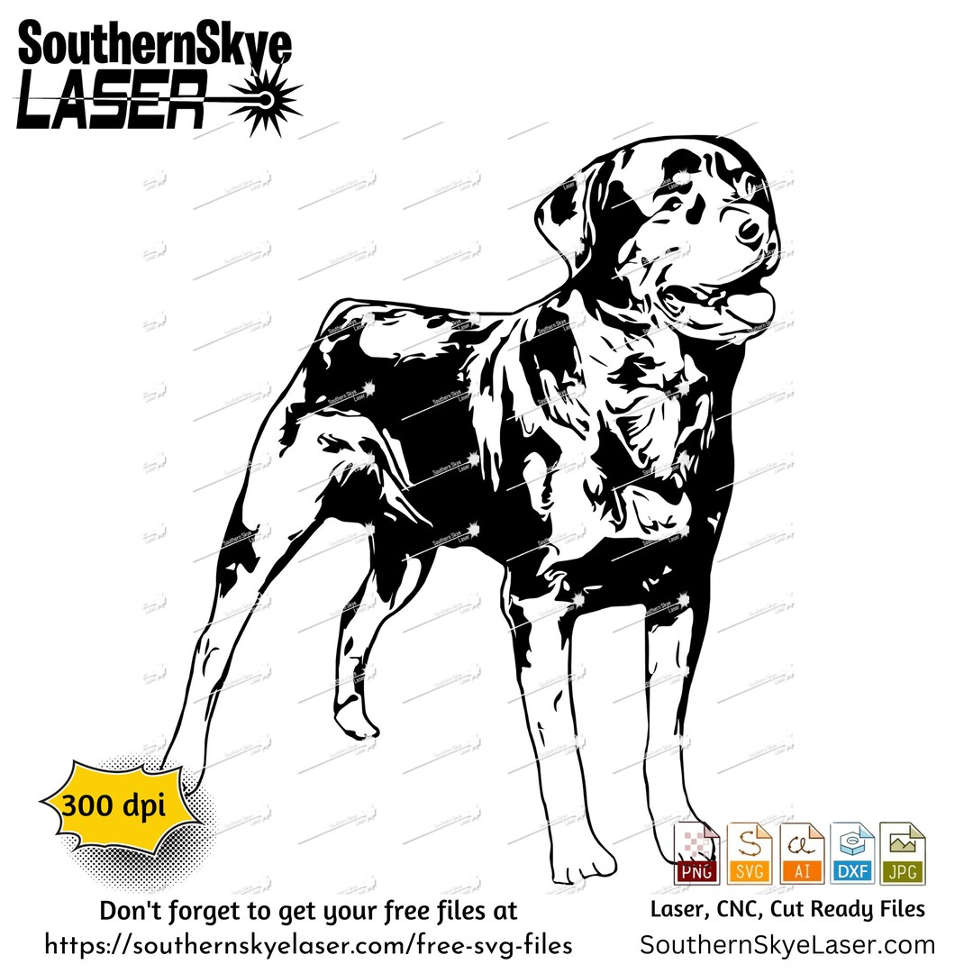 Rottweiler Svg Png Jpg Ai Dxf File - Etsy