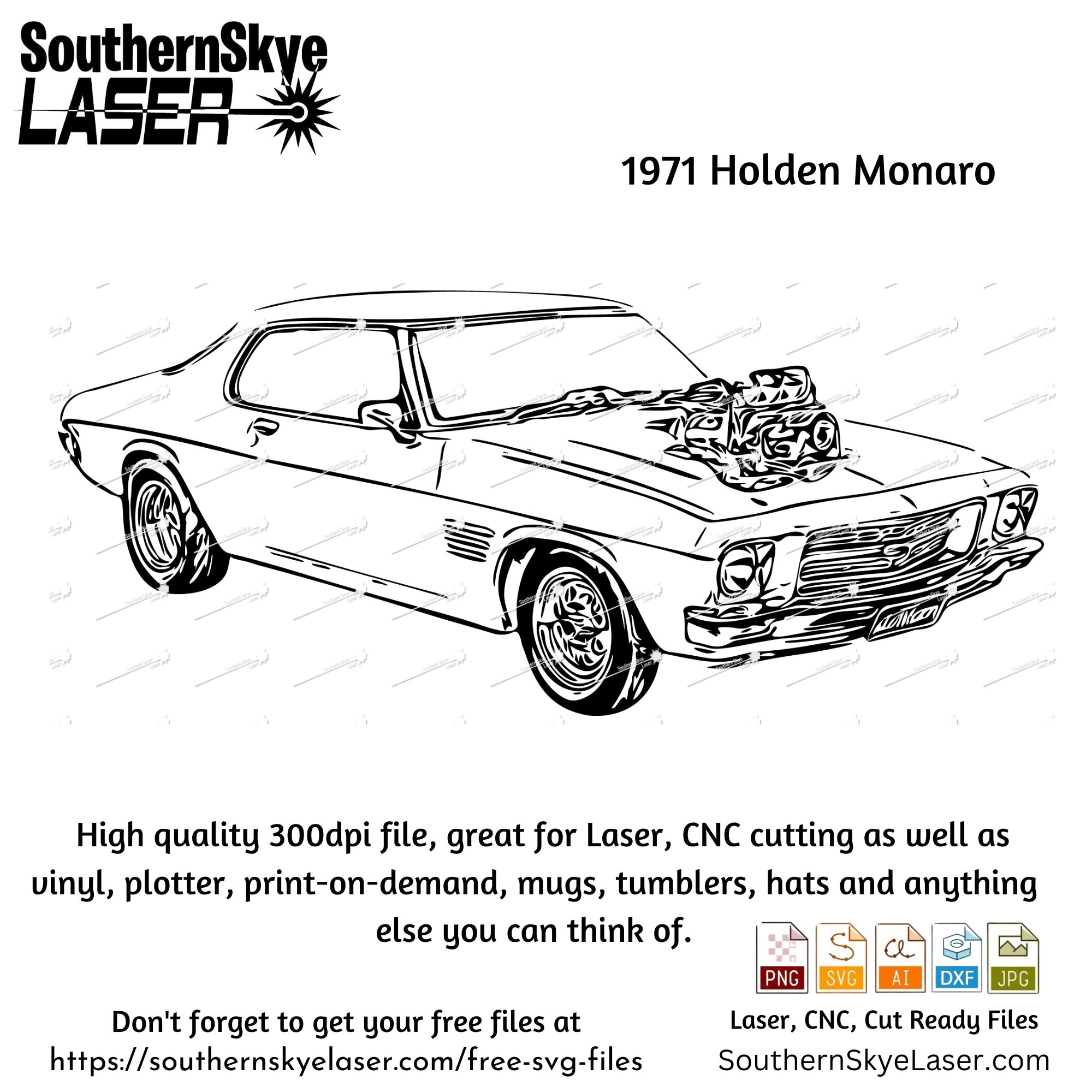 1971 Holden Monaro Svg Png Jpg Ai Dxf File - Etsy Australia