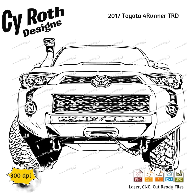 2017 Toyota 4runner Svg Png Jpg Ai Dxf File, 4x4 Svg - Etsy