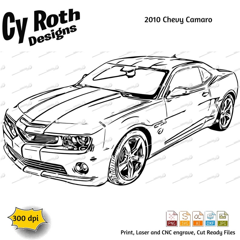 2010 Chevy Camaro Svg Png Jpg Ai Dxf File, Classic Car Svg - Etsy