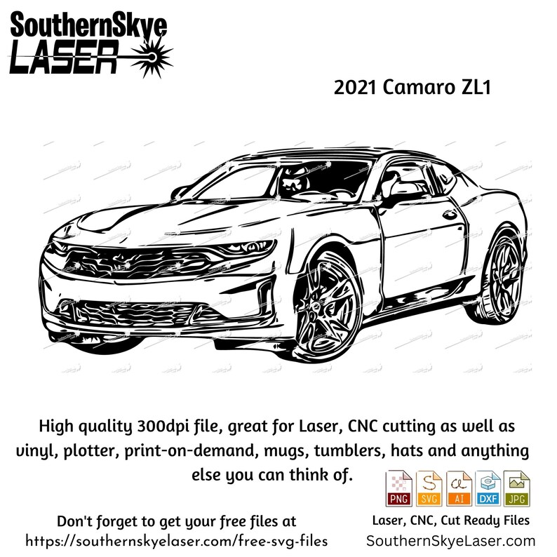 2021 Chevy Camaro ZL1 Svg Png Jpg Ai Dxf File - Etsy