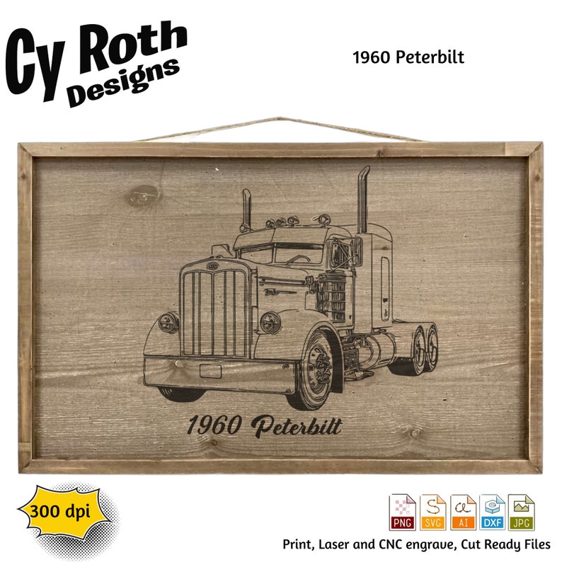 1960 Peterbilt Truck SVG: Classic Semi Truck File (digital Download) - Etsy
