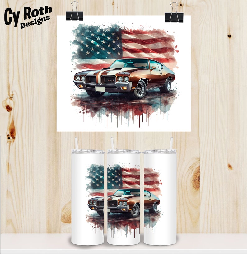 1971 Pontiac GTO Sublimation Design: DTF, DTG Print File (digital ...