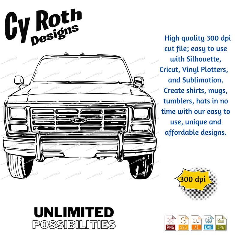 1986 Ford F250 Truck SVG: Classic Car File (digital Download) - Etsy