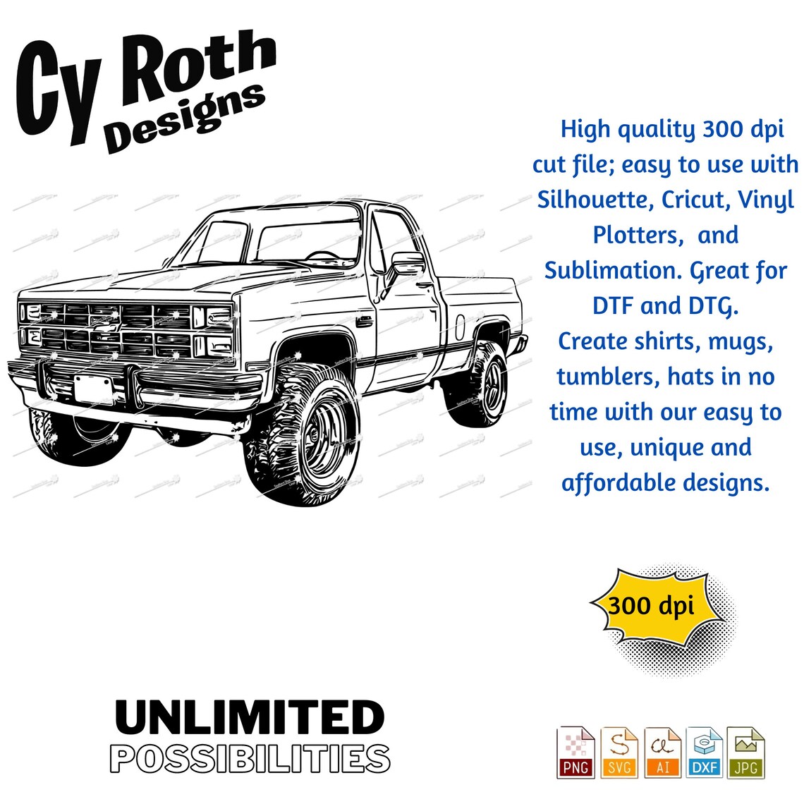 1985 Chevy Truck Svg Png Jpg Ai Dxf File, Classic Truck Svg, Vintage ...