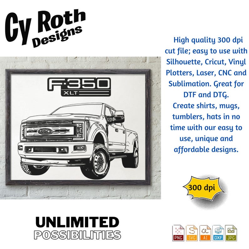 2020 Ford F-350 Svg Png Jpg Ai Dxf File, Truck Svg - Etsy