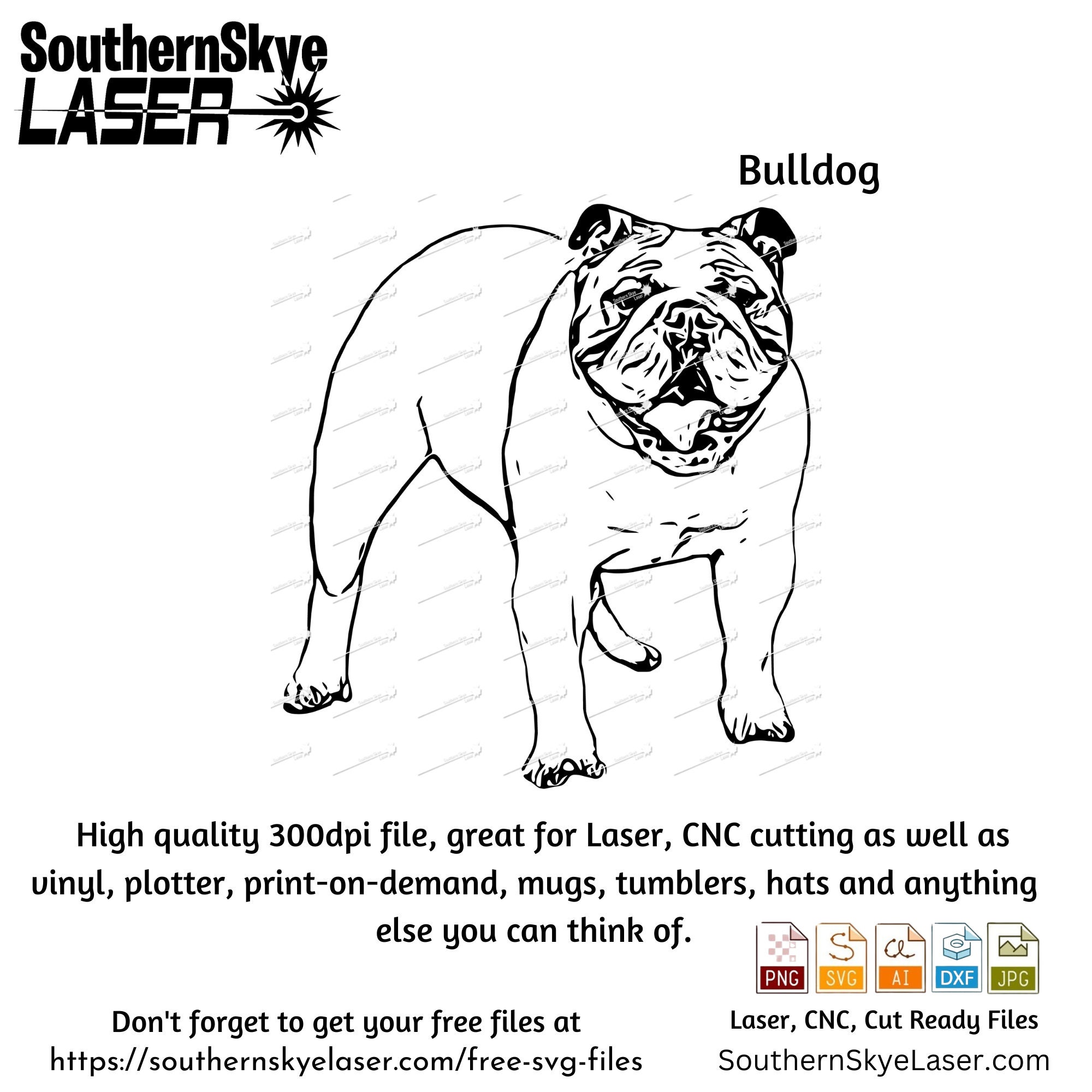 Bulldog Svg Png Jpg Ai Dxf File - Etsy