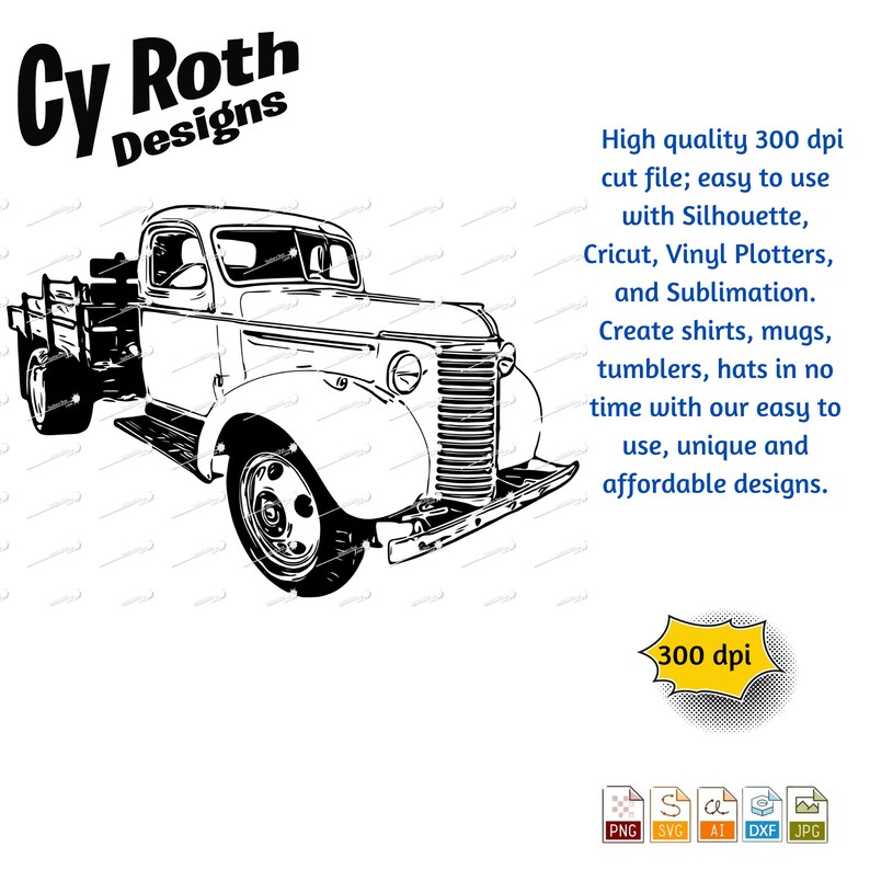 1940 Chevy Pick-up Truck Svg Png Jpg Ai Dxf File - Etsy