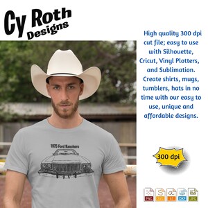 1975 Ford Ranchero Svg Png Jpg Ai Dxf File, Classic Car Svg, Vintage ...