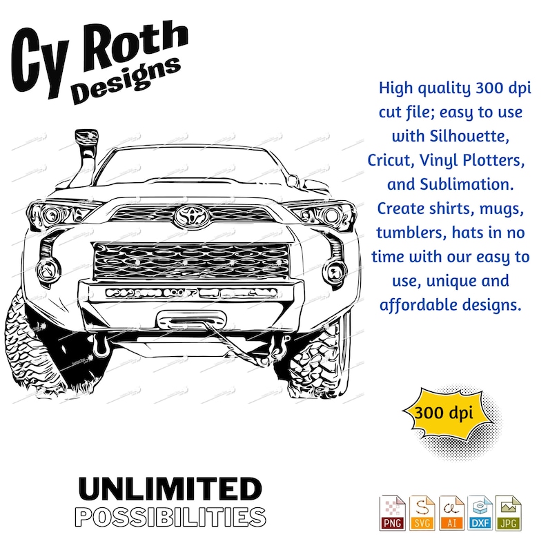 2017 Toyota 4runner Svg Png Jpg Ai Dxf File, 4x4 Svg - Etsy