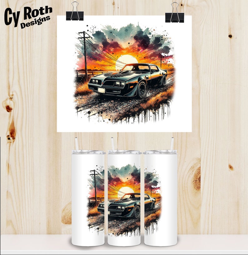 1978 Trans Am Watercolor Print File: DTF DTG Sublimation (digital ...
