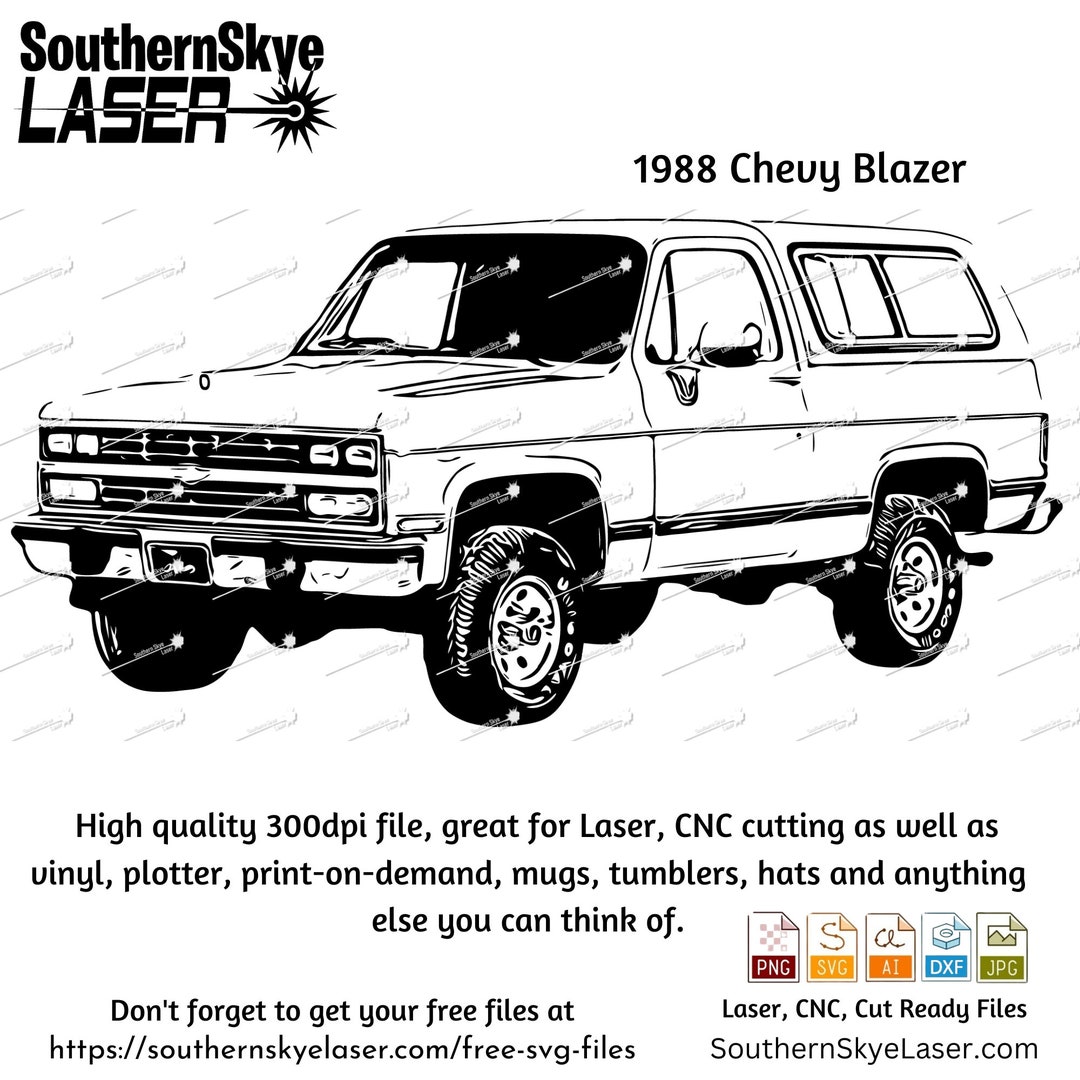 1988 Chevy Blazer Svg Png Jpg Ai Dxf File - Etsy