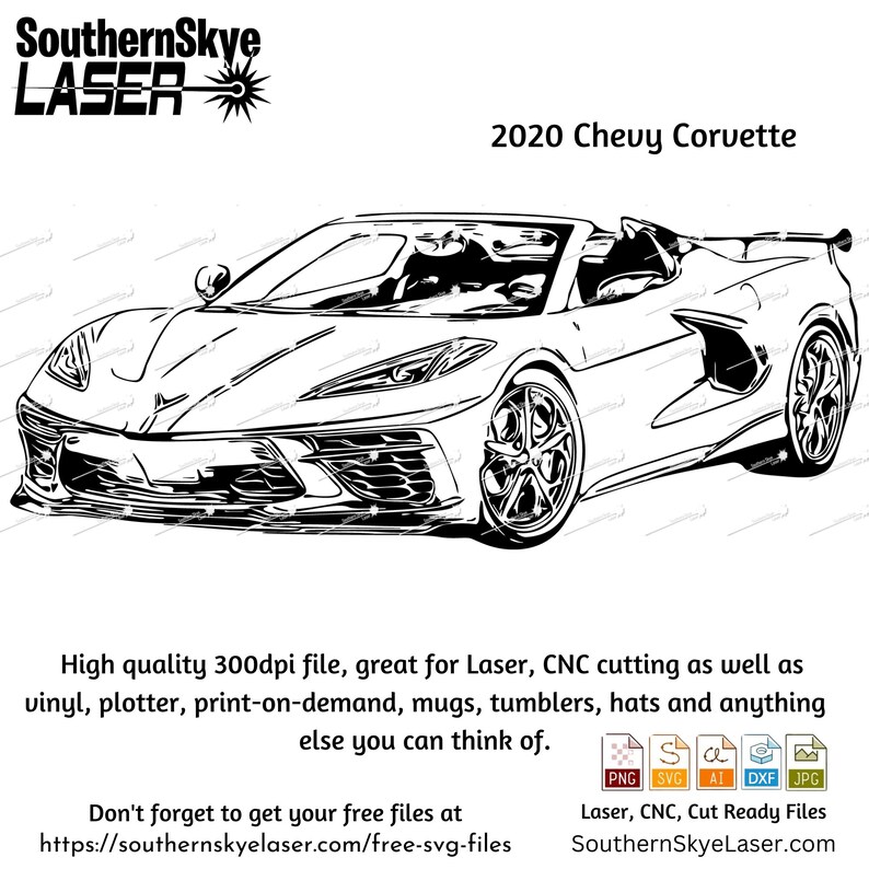 2020 Chevy Corvette Svg Png Jpg Ai Dxf File - Etsy