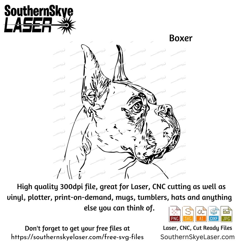 Boxer Svg Png Jpg Ai Dxf File - Etsy