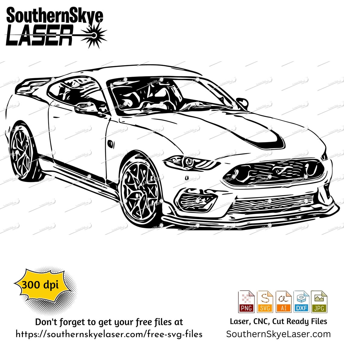 2021 Ford Mustang Svg Png Jpg Ai Dxf File - Etsy