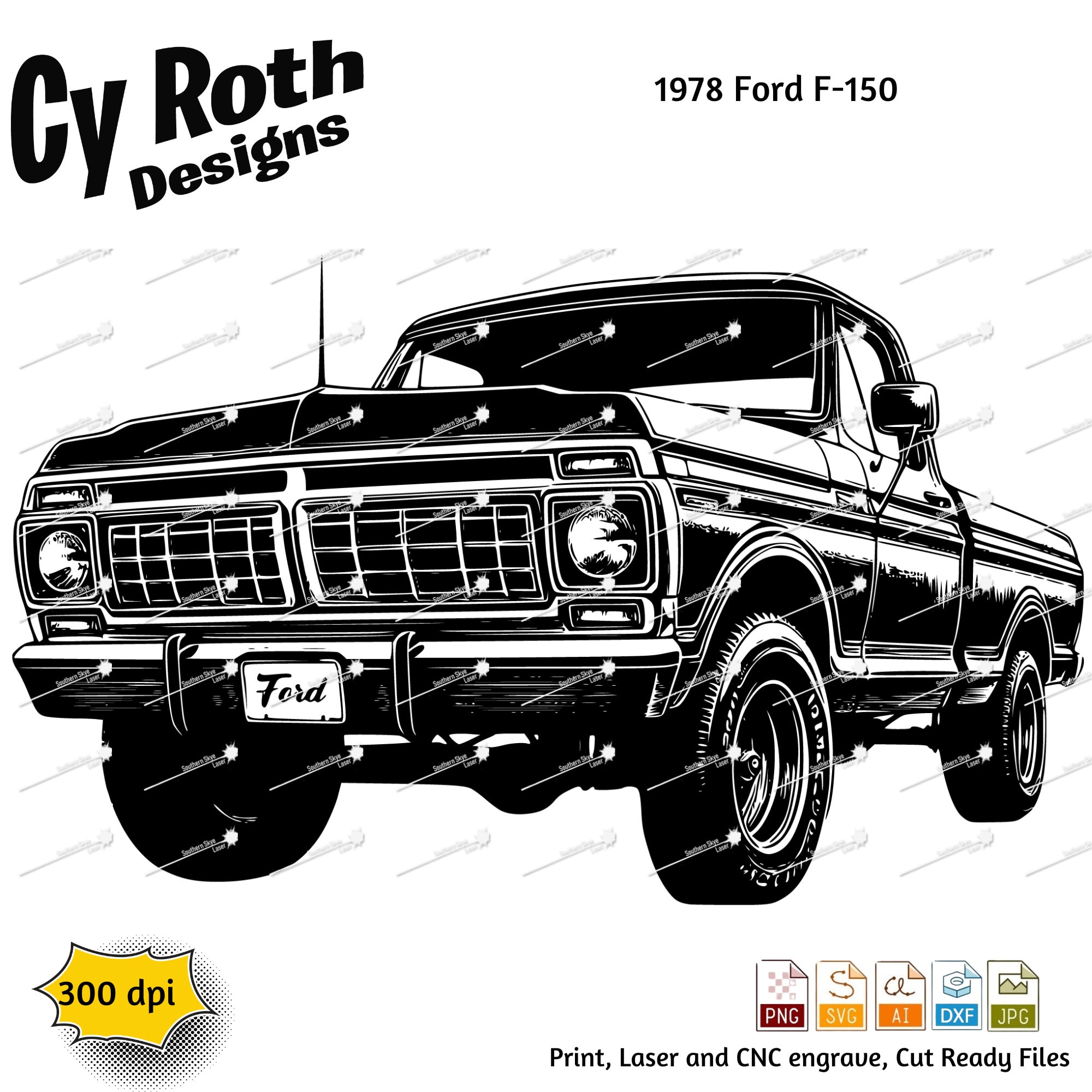 1978 Ford F-150 Svg Png Jpg Ai Dxf File, Classic Truck Svg, Vintage ...