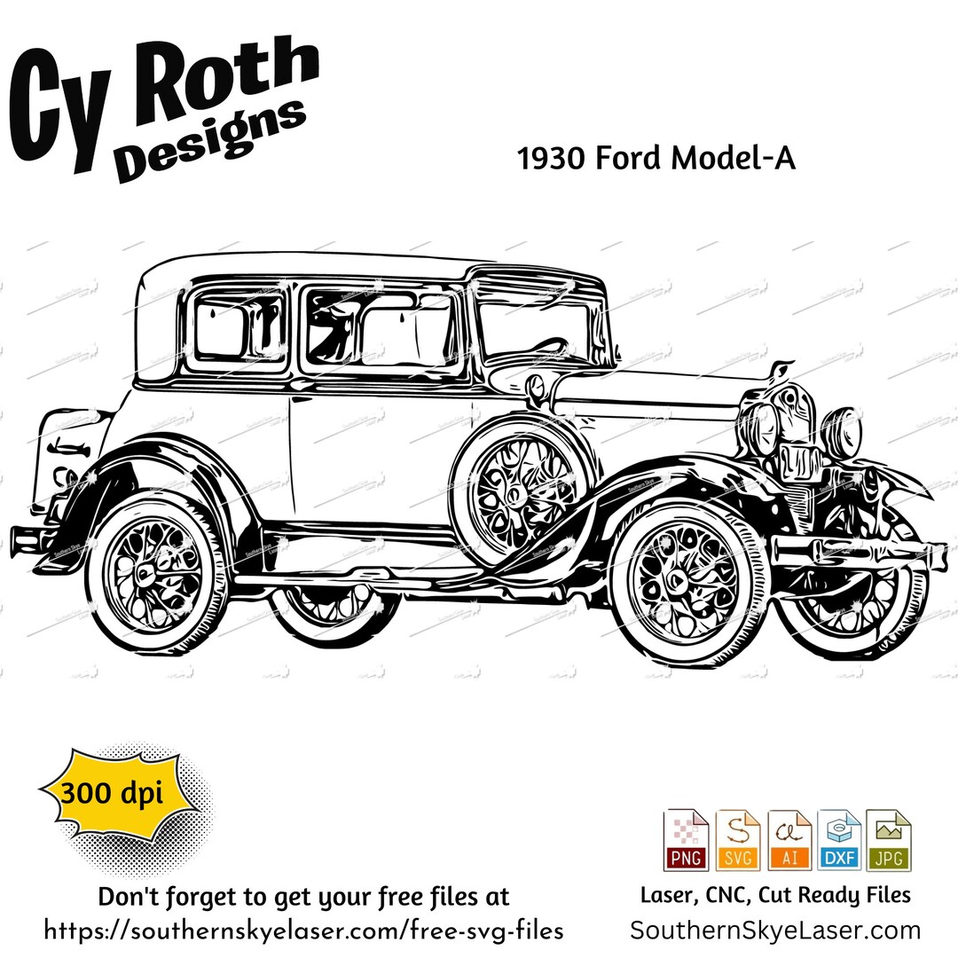 1930 Ford Model A Svg Png Jpg Ai Dxf File - Etsy