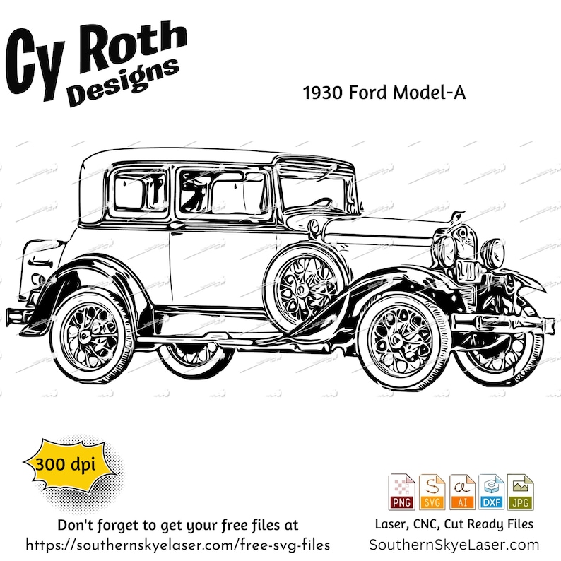 1930 Ford Model A Svg Png Jpg Ai Dxf File - Etsy